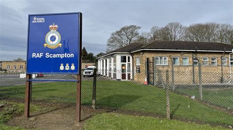 Raf Scampton Masked Men Force Protesters To Leave Ex Military Site