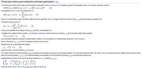 Convex Optimization Confusion Related To Interior Point Method