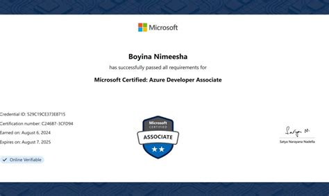 Nimeesha Boyina on LinkedIn: #az204 #microsoftazure #clouddevelopment #certification #azuresolution