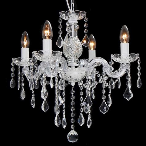 Lustre Candelabro Branco Cristal Lustre Candelabro Branco Cristal NEW LINE IMPORTS