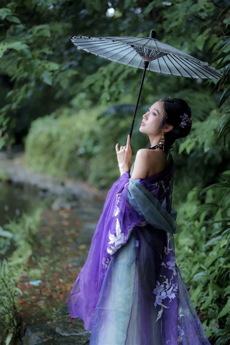 紫色鸢尾 汉服 写真 第一组