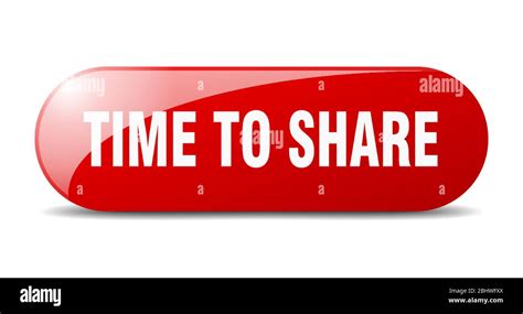 Time To Share Button Time To Share Sign Key Push Button Stock Vector