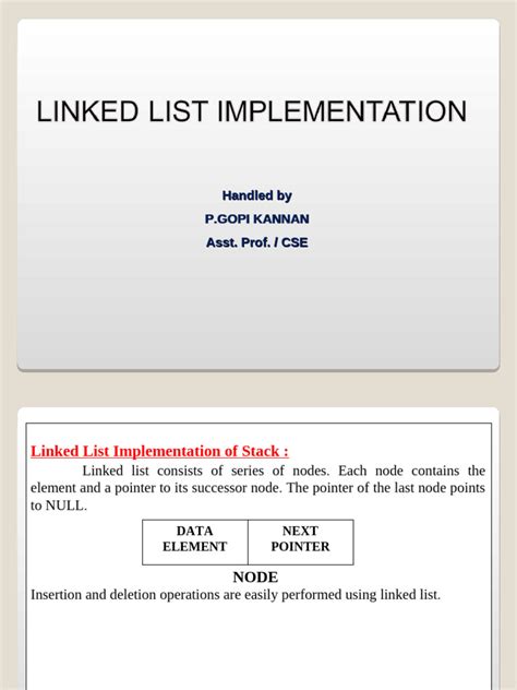 Linked List Implementation Guide Pdf Computer Programming