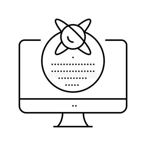 Dot Technology Quantum Line Icon Vector Illustration Stock Illustration Illustration Of