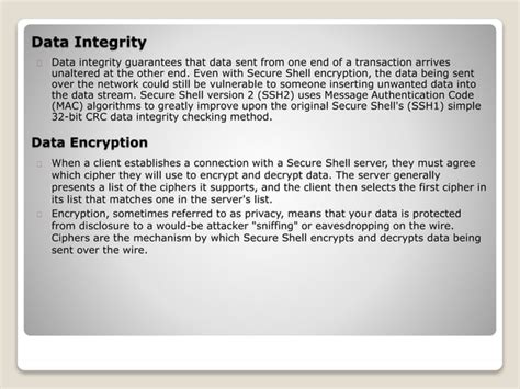 Secure Shell Ppt