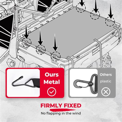 Utv Cargo Bed Cover For Polaris Ranger Xp 1000 Crew Kemimoto