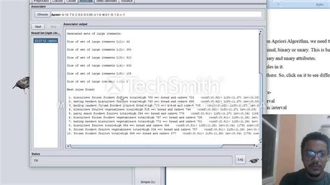 apriori algorithm on weka data mining tool youtube
