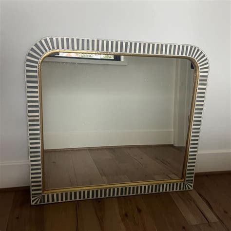 Bone Inlay Mirror Waterfall Bone Inlay Mirror Wall Decor Mirror