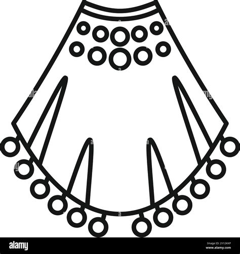 This Icon Represents A Womans Skirt With Coins Suggesting A Belly