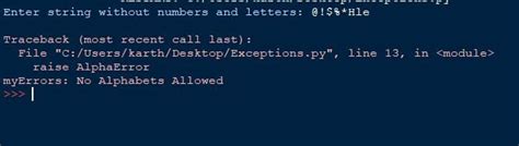 User Defined Errors Implementation In Python Codespeedy