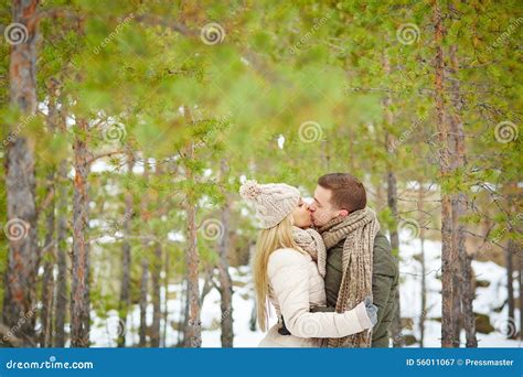Kissing In Forest Stock Image Image Of Park Women Affectionate