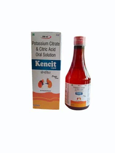 Syrup Potassium Citrate And Citric Acid Solution Packaging Size Text