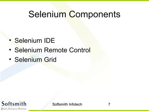 Test Automation Using Selenium Ppt