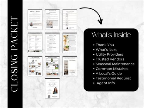 Real Estate Closing Packet Client Exit Packet Template New Home Guide Buyer Guide Realtor