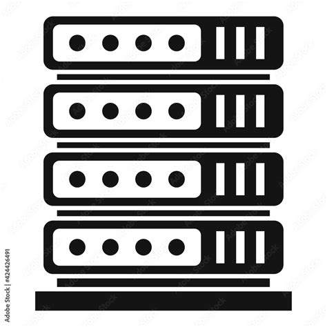 Server Rack Icon Simple Style Stock Vector Adobe Stock