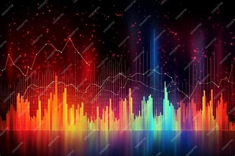 Premium Ai Image A Colorful Background With A Graph And A Line Graph