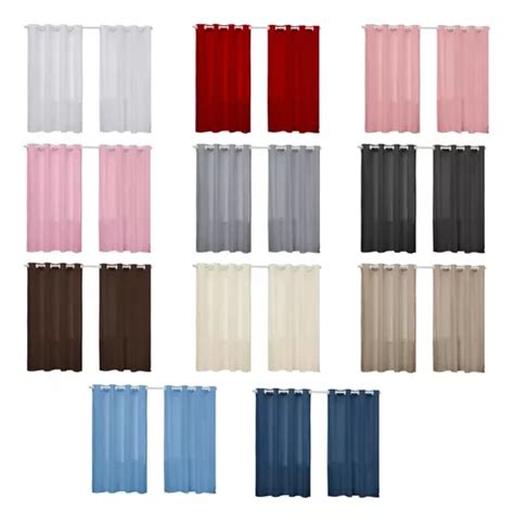 Cortina Oxford Para Sala De Estar Y Dormitorio M X M Lujosa Ventana Lisa Color