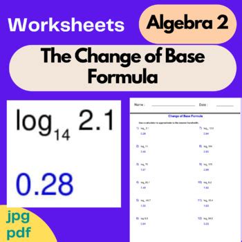 Logarithmic Functions The Change Of Base Formula By MATH LAMSA