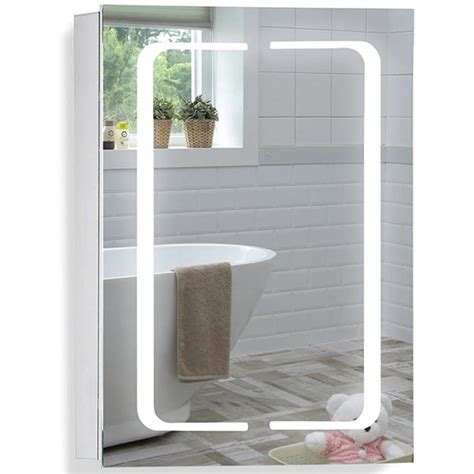 Athena Cabm17 Led Illuminated Bathroom Mirror Cabinet