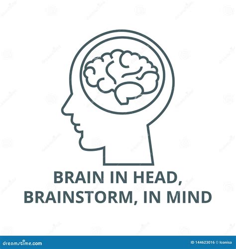Brain In Headbrainstorm In Mind Line Icon Vector Brain In Headbrainstorm In Mind Outline