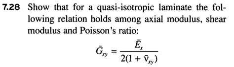 Solved 7 28 Show That For A Quasi Isotropic Laminate The