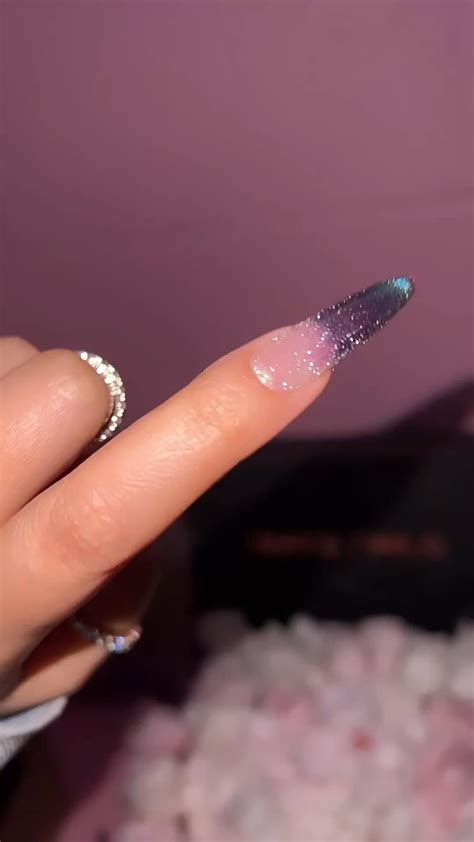 Cat Eye Nail Trend Gel Nails Blush Nails Long Nails
