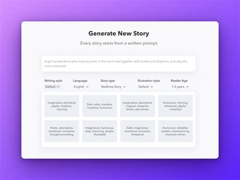 🛠️ Working On A New Interface For The Story Generation On