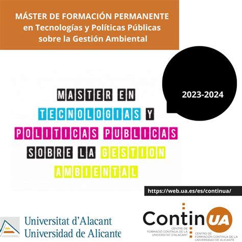 CienciasUA on Twitter RT contin ua MÀSTER DE FORMACIÓ PERMANENT en Tecnologies i Politiques