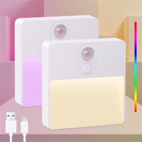 2 Luci Sensore Scale Luci Notturne A Led Per Corridoio Luce Colorata