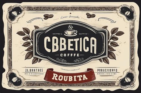 Premium Photo Arabica Robusta Liberica Coffee Beans Packaging Label