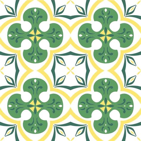 Premium Vector Tile Seamless Pattern Design With Colourful Motifs Background