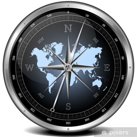 Poster Blue Compass Pixersuk