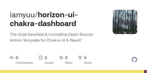 Github Iamyuuhorizon Ui Chakra Dashboard The Most Trendiest And Innovative Open Source Admin