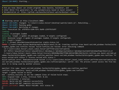 Ibazel Rebuild Fails On Windows · Issue 463 · Bazelbuildbazel Watcher