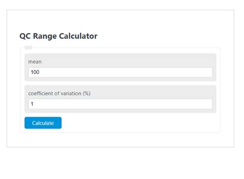 Qc Range Calculator Calculator Academy