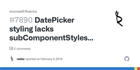 Datepicker Styling Lacks Subcomponentstyles For Internal Textfield And