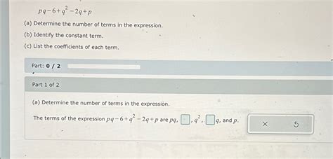Solved Pq 6 Q2 2q P A ﻿determine The Number Of Terms In The