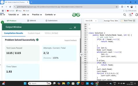 160daysofcode Coding Linkedlist Problemsolving Java Dsa Gfg160
