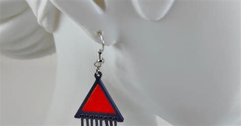 3d Printable Earring Triangle Trickle Color By Thecraftymaker