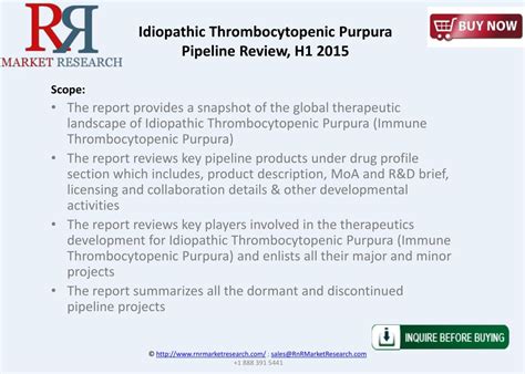 Ppt Immune Thrombocytopenic Purpura Pipeline Review 2015 Powerpoint