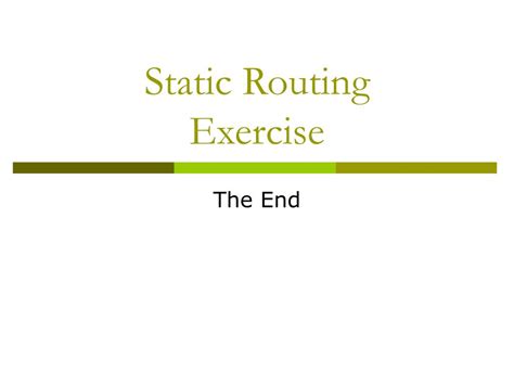 PPT Static Routing Exercise PowerPoint Presentation Free Download ID