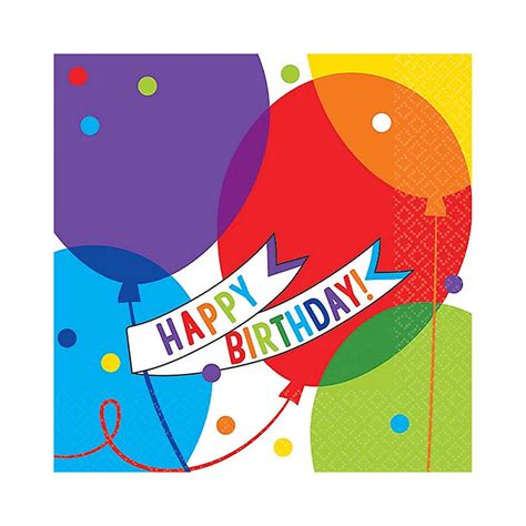Amscan Balloons Happy Birthday Disposable Nappies Pack Of 36