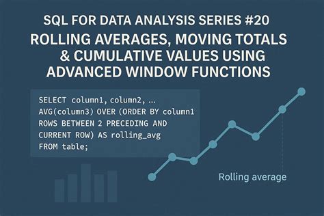 Sql For Data Analysis Series 20 Rolling Averages Moving Totals And Cumulative Values Using
