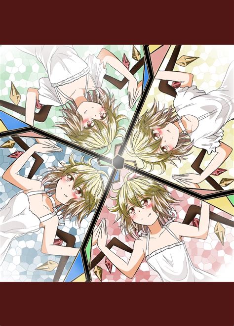 Matsuoka Michihiro Flandre Scarlet Kin Iro Mosaic Touhou Highres 10s 4girls Alternate