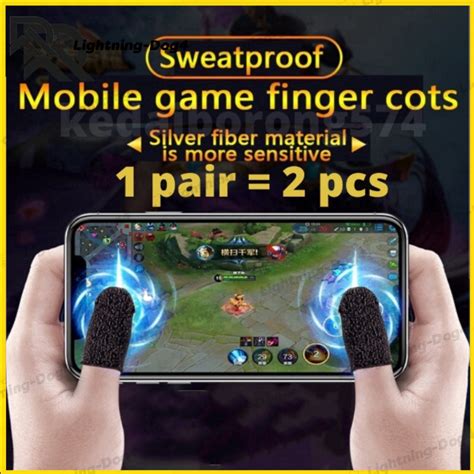 2pcs Finger Sleeve Removes Sweat And Water Game Controller For Pubg
