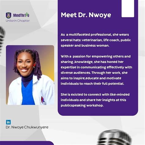 Meet The Talented Dr Nwoye Chukwunyere She Will Be Speaking At The Mastering The Art Of
