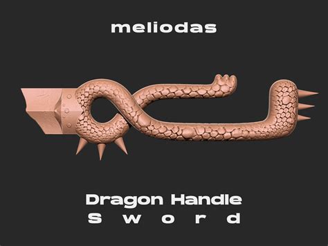 Stl File Meliodas Dragon Handle Sword 3d Print Model 🐉・3d Printing