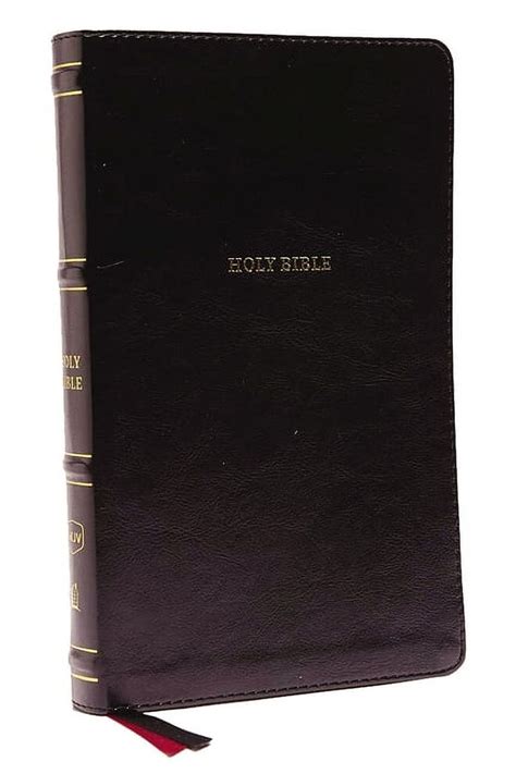 Nkjv Thinline Bible Leathersoft Black Thumb Indexed Red Letter