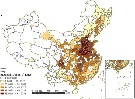The Spatial Distribution Of Haze Pollution In China Download Scientific Diagram