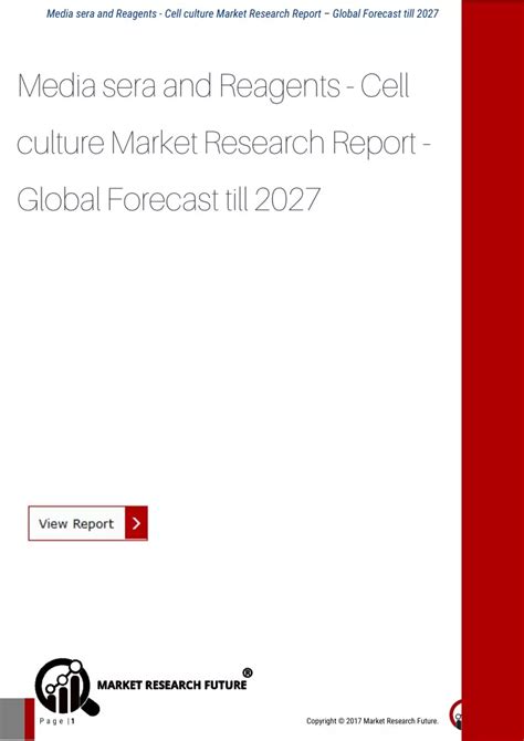 Ppt Media Sera And Reagents Cell Culture Market 2027 Powerpoint